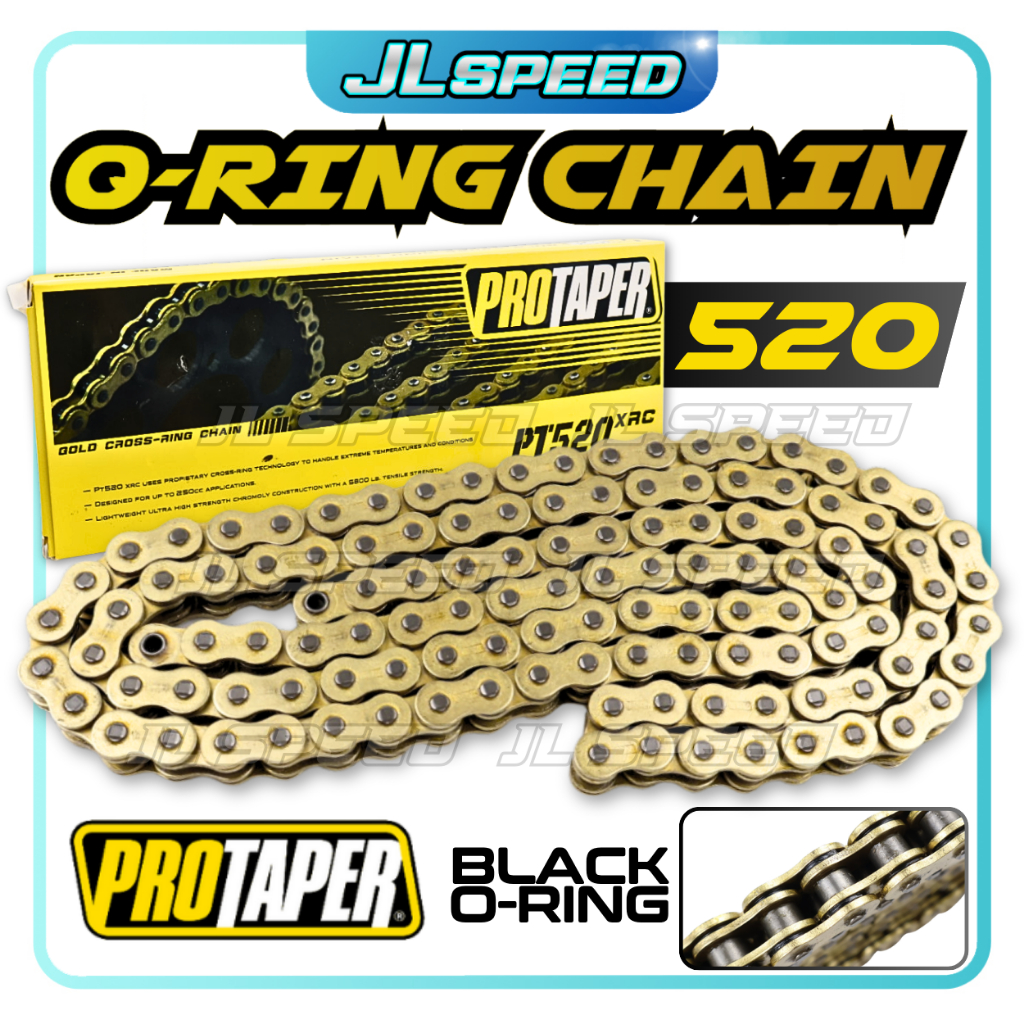 ORIGINAL PROTAPER 520 XRC O-ring Oring Gold Chain Rantai Emas 520H-120L For Motorcycle 150cc ...