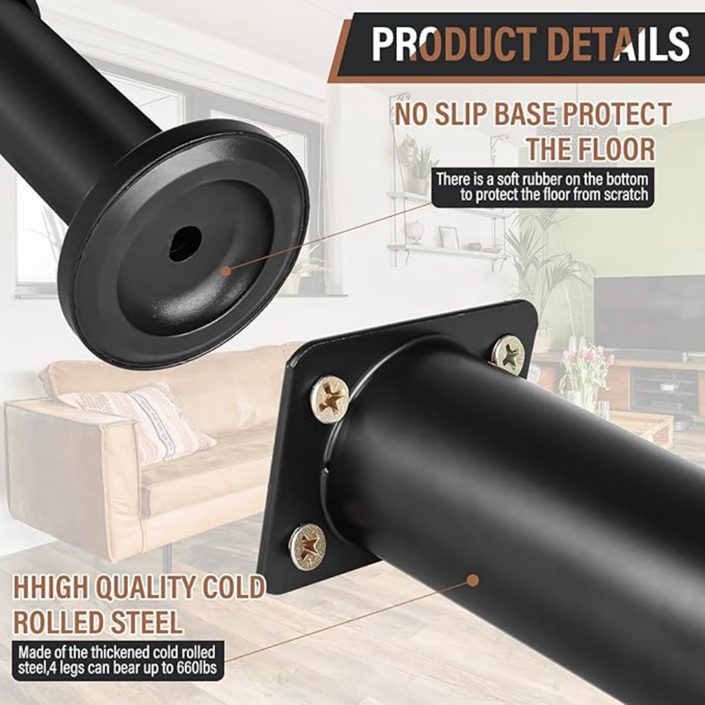 Adjustable Metal Table Leg kaki meja Bed Leg Support kaki sofa Cabinet ...