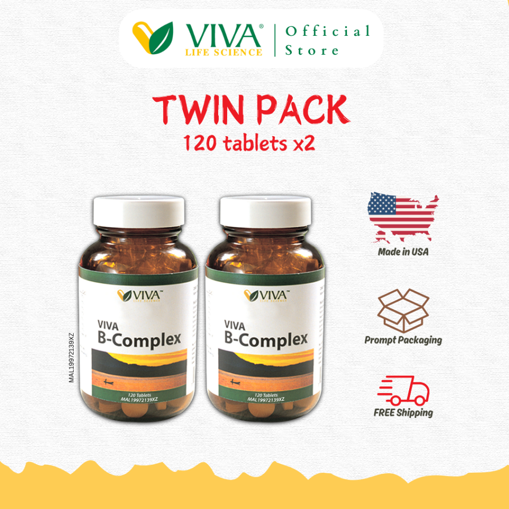 TWIN PACK - VIVA B-Complex (120 tablets x2) [Exp July 2026] | Shopee ...