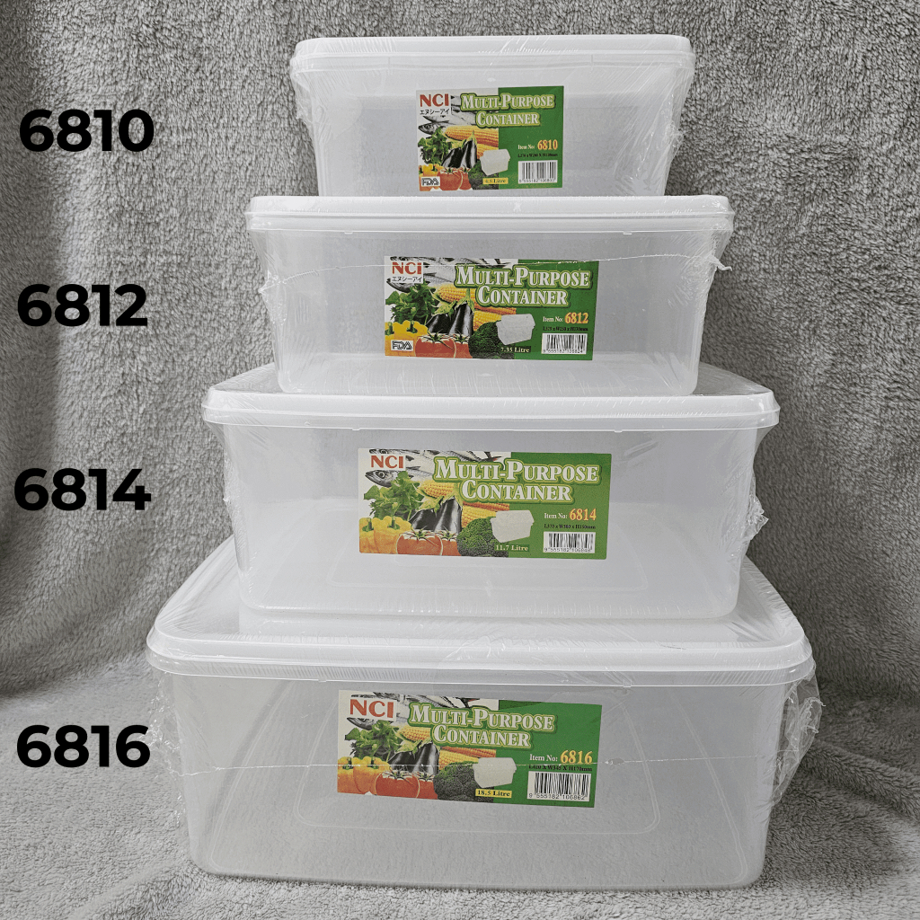 NCI Multi-Purpose Rectangular Food Containers / Bekas Makanan NCI 6810 ...