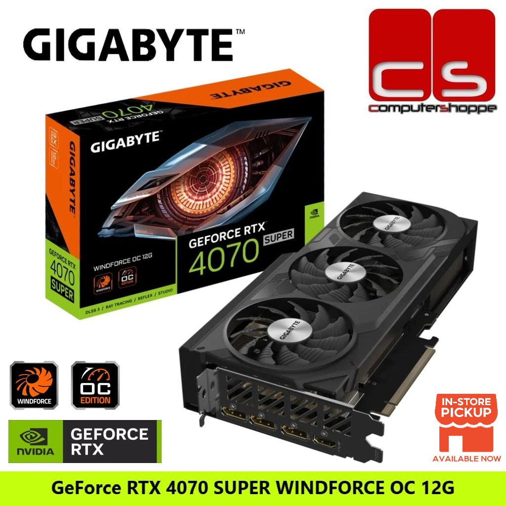 Gigabyte GeForce RTX 4070 SUPER WINDFORCE OC 12GB GDDR6X | Shopee Malaysia