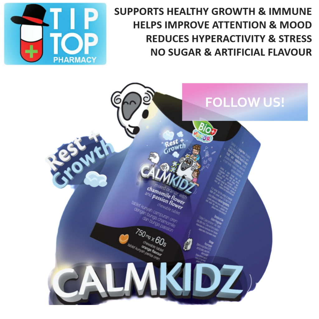 Bio+ Junior Calmkidz Chewable Tablet 60's Orange Flavour ( kids child ...