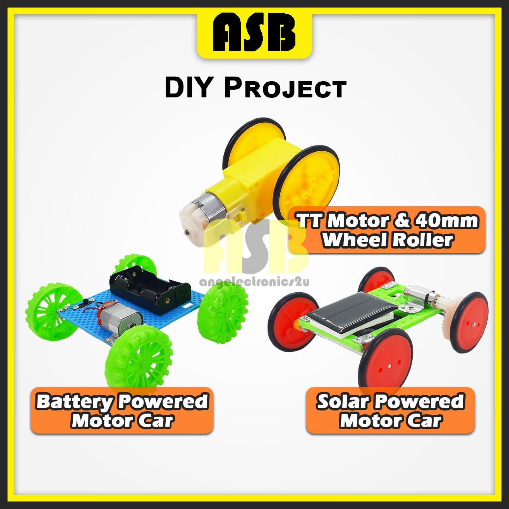 (1pc) DIY Project / Battery / Solar Powered Motor / TT Motor & 40mm ...