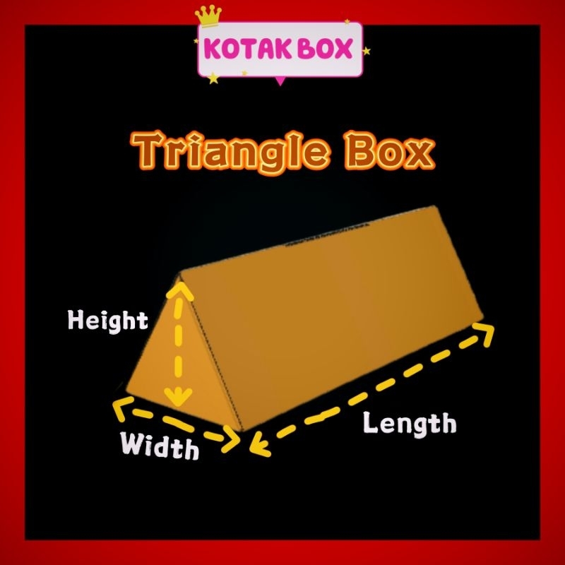 Triangle Kraft Box / Triangular Cube / Umbrella / 三角形盒 | Shopee Malaysia