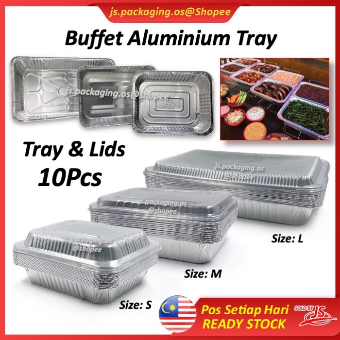 Aluminium Foil Tray Baking Tray Buffet Catering Food Tray and Lid ...