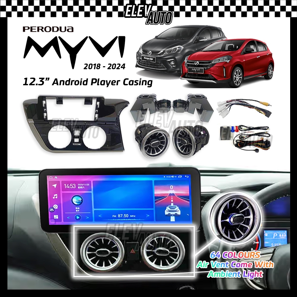 Perodua Myvi G3 Facelift 2018 - 2024 12.3" BBA Casing Android With ...