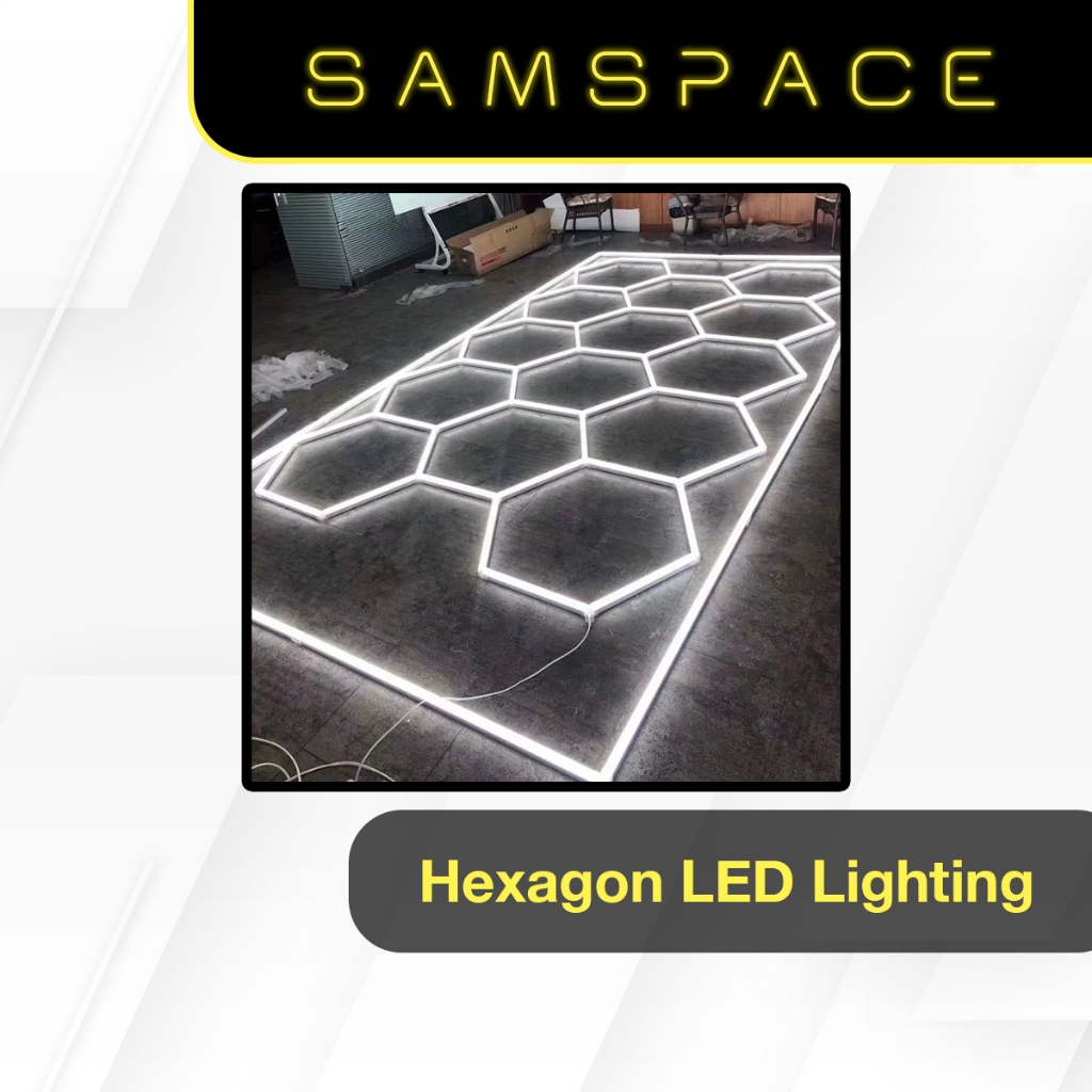 SamSpace Hexagon LED Lighting Car Beauty Honeycomb Lamp | Shopee Malaysia