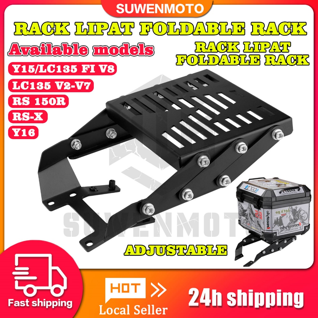 Rapido Foldable Adjustable Top Rack Lipat Box Kotak Bracket Rear Luggage Pemegang Rak Bagasi Y16 ...