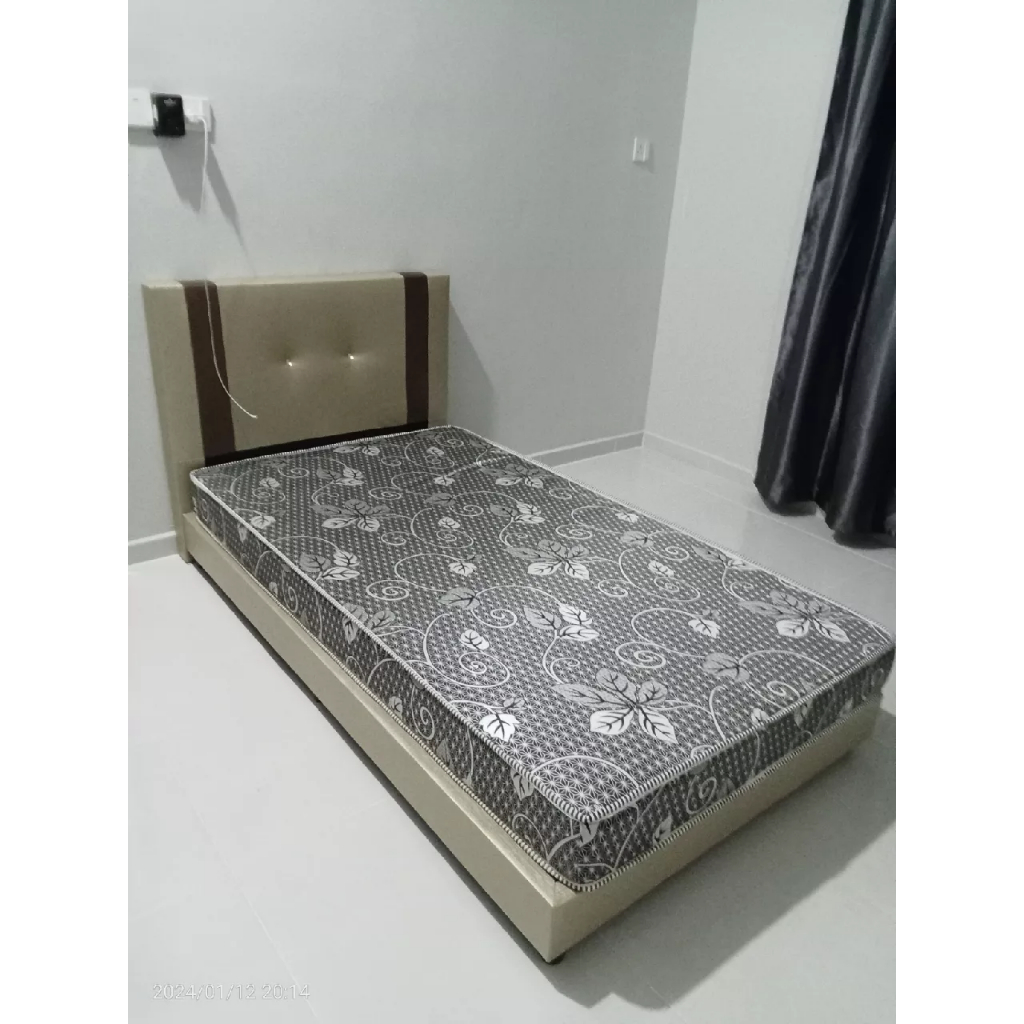 Single / Super Single / Queen / King PVC Bed Katil Divan Bed | Shopee ...