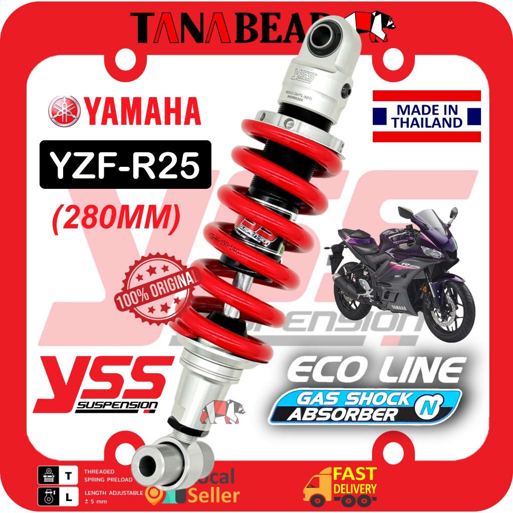 YSS YZF-R25 (280MM) ECO LINE adjustable absorber monoshock YAMAHA ...