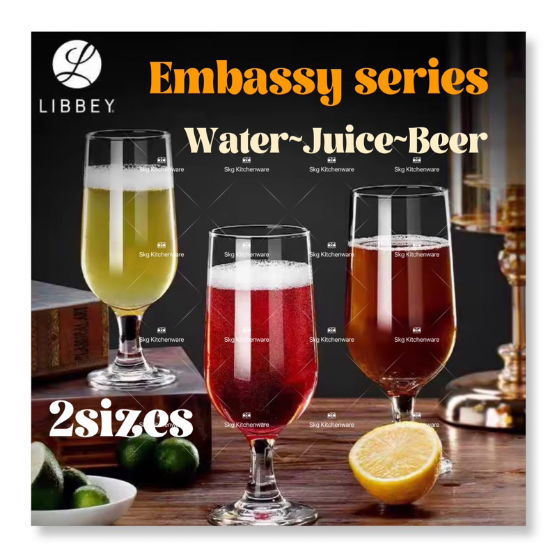 Libbey Embassy Series Juice Glass Beer Glass Cold Drink Glass Cawan Jus ...