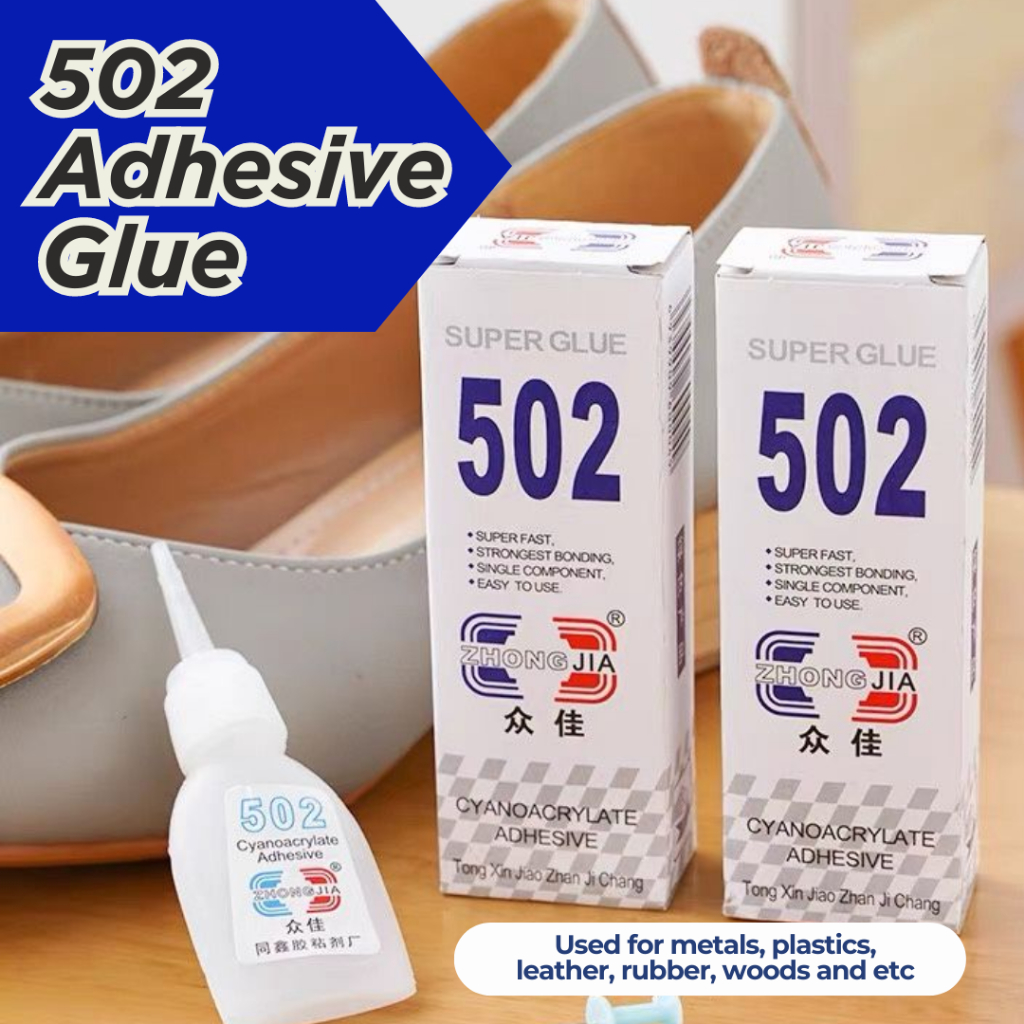 502 Strong Adhesive Super Glue Fast Dry All Purpose Gam Kuat Melekat ...