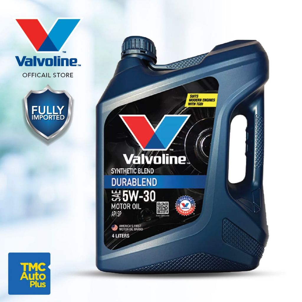 VALVOLINE DURABLEND SEMI SYNTHETIC ENGINE OIL 5W30 API SP 4 LITER (2022 ...