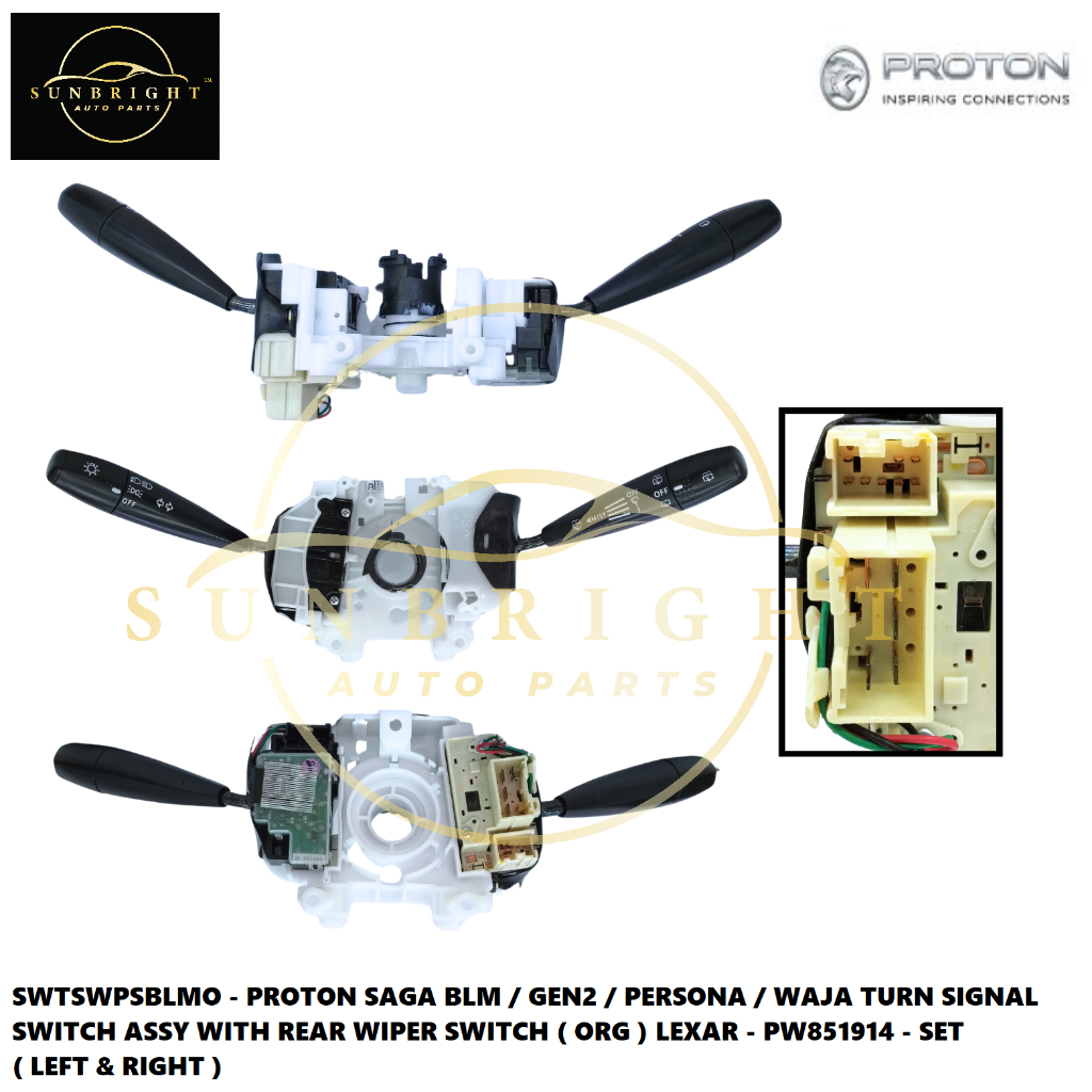 PROTON SAGA / GEN2 / PERSONA / WAJA TURN SIGNAL SWITCH ASSY WITH REAR ...