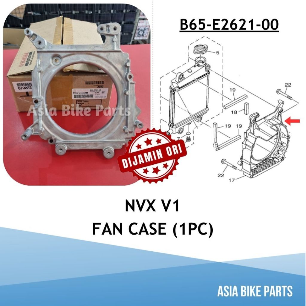 Yamaha Original NVX V1 Fan Case Radiator Casing - B65-E2621-00 | Shopee ...