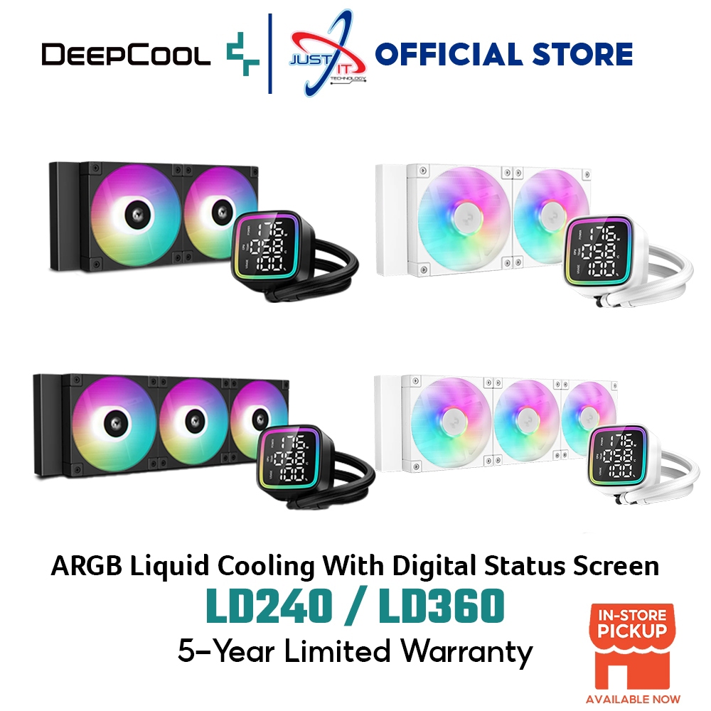 DEEPCOOL ARGB Liquid Cooling With Digital Status Screen LD240/LD360 ...