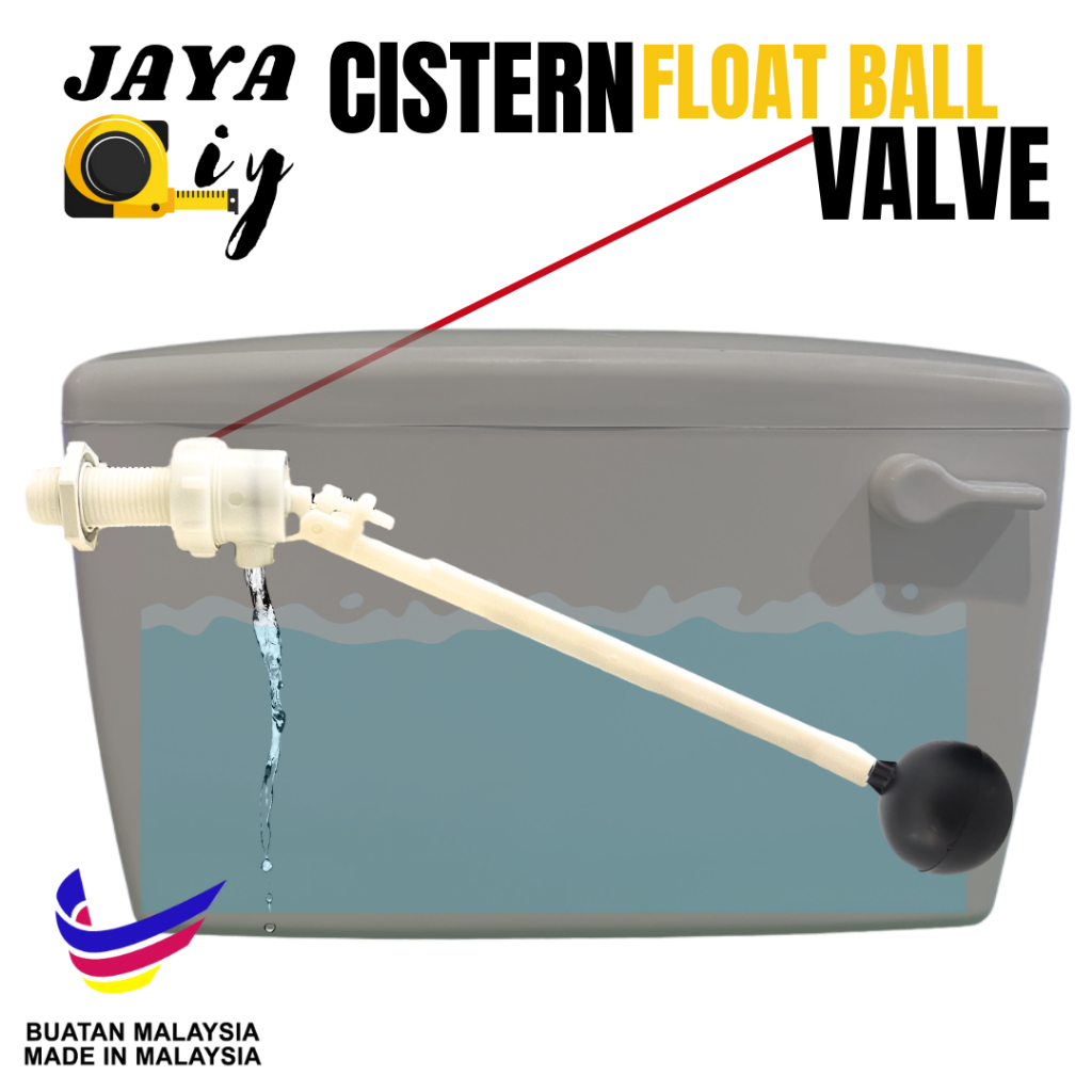 [1PCS] LOCAL PVC TOILET CISTERN FLOAT BALL VALVE SIDE INLET 5" 7" 9" (1 ...