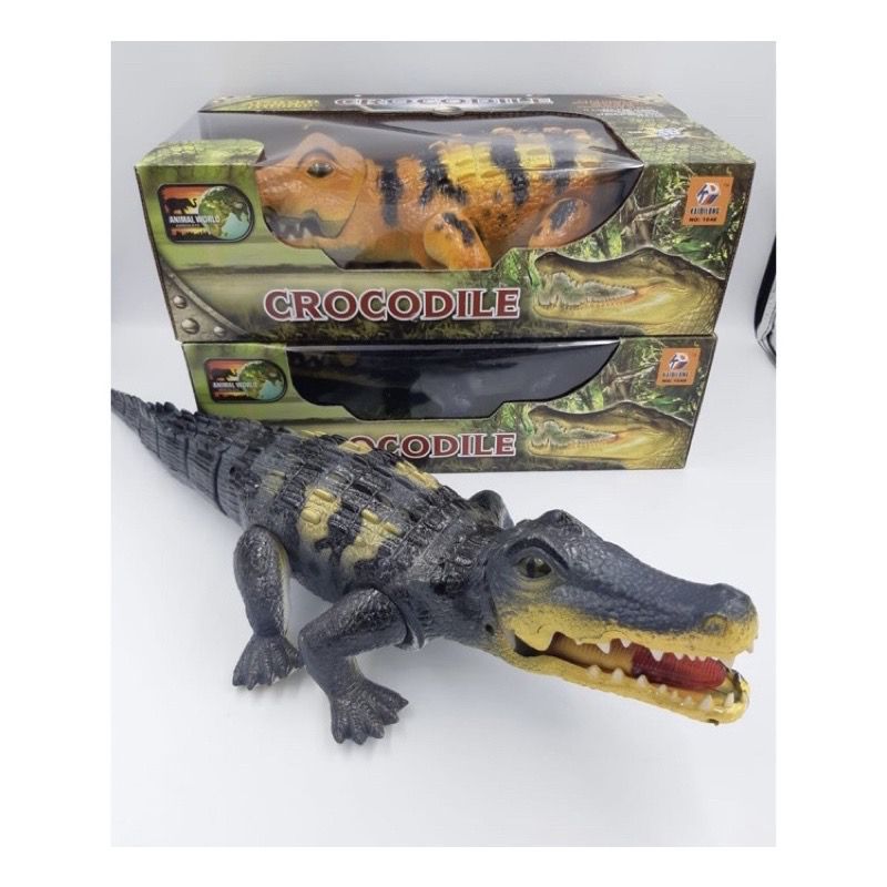 50CM Simulation electric Animal crocodile toy with sound lighting ...
