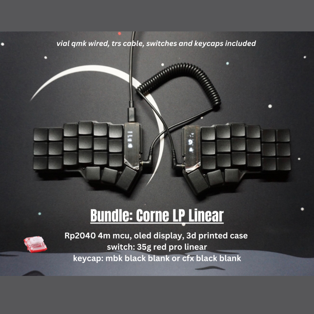 Corne Ergonomic Split Mechanical Keyboard Kailh Mx Hotswap / Cornr LP ...