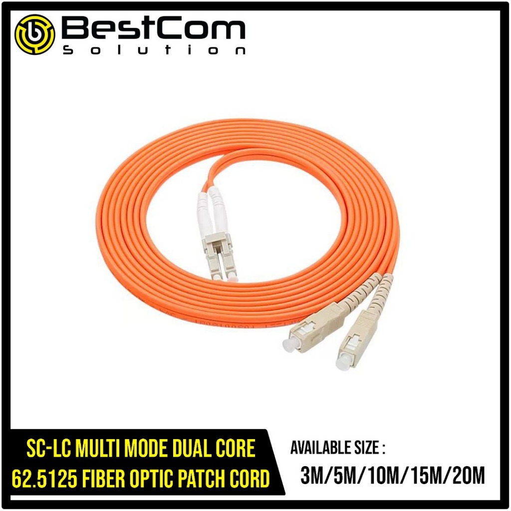 SC-LC MULTI MODE DUAL CORE 50/125 FIBER OPTIC PATCH CORD | Shopee Malaysia