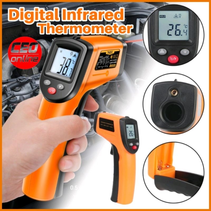CEO 🇲🇾 Digital Infrared Thermometer -50~400℃ Laser Thermometer ...