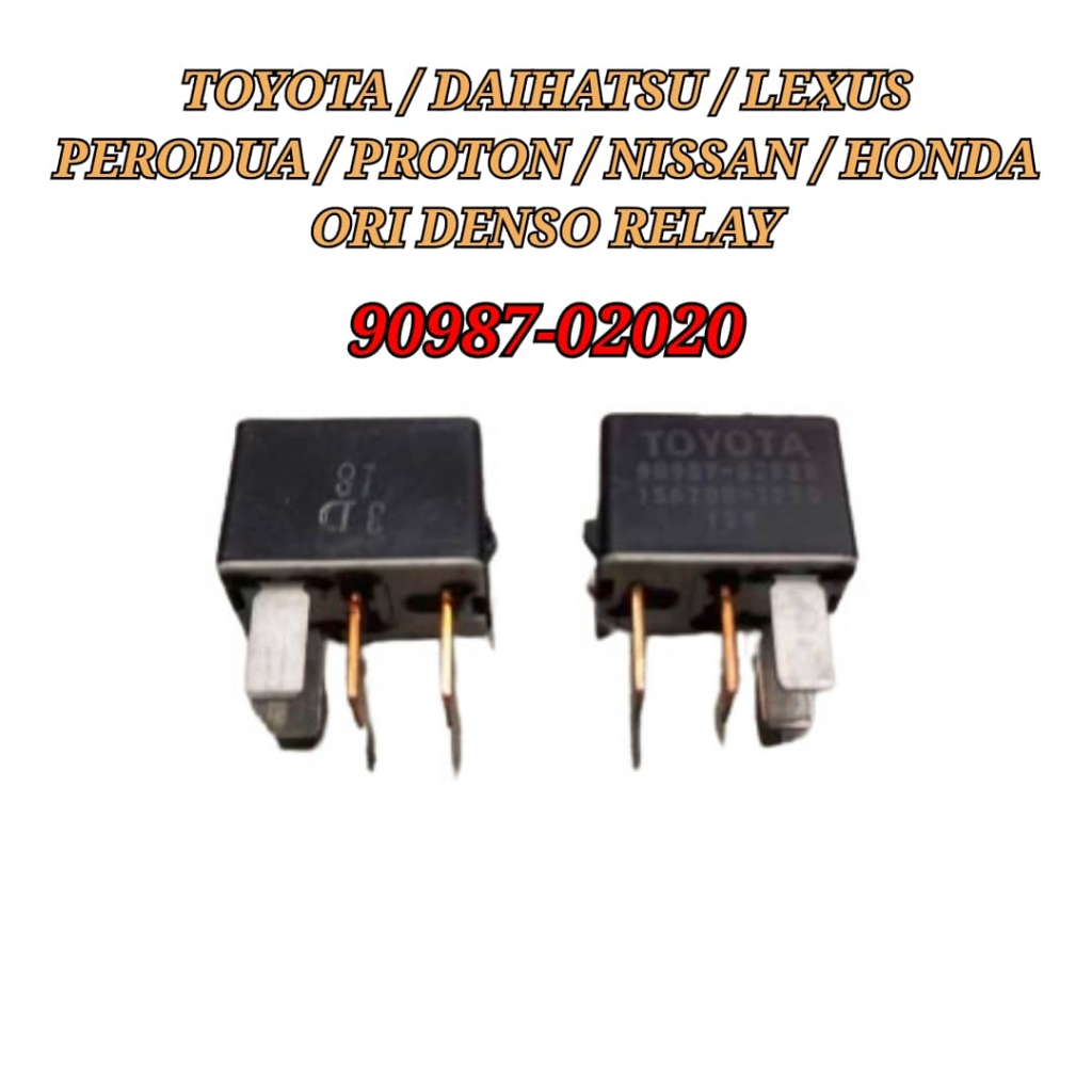🇯🇵🇯🇵 Relay Denso 90987-02020 Toyota Daihatsu Lexus Perodua Proton ...