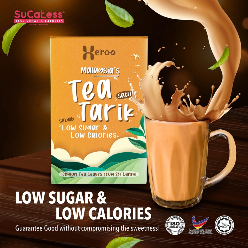 SUCALESS Tea Tarik - 98% Less Sugar 25g X 10 SACHETS | Shopee Malaysia