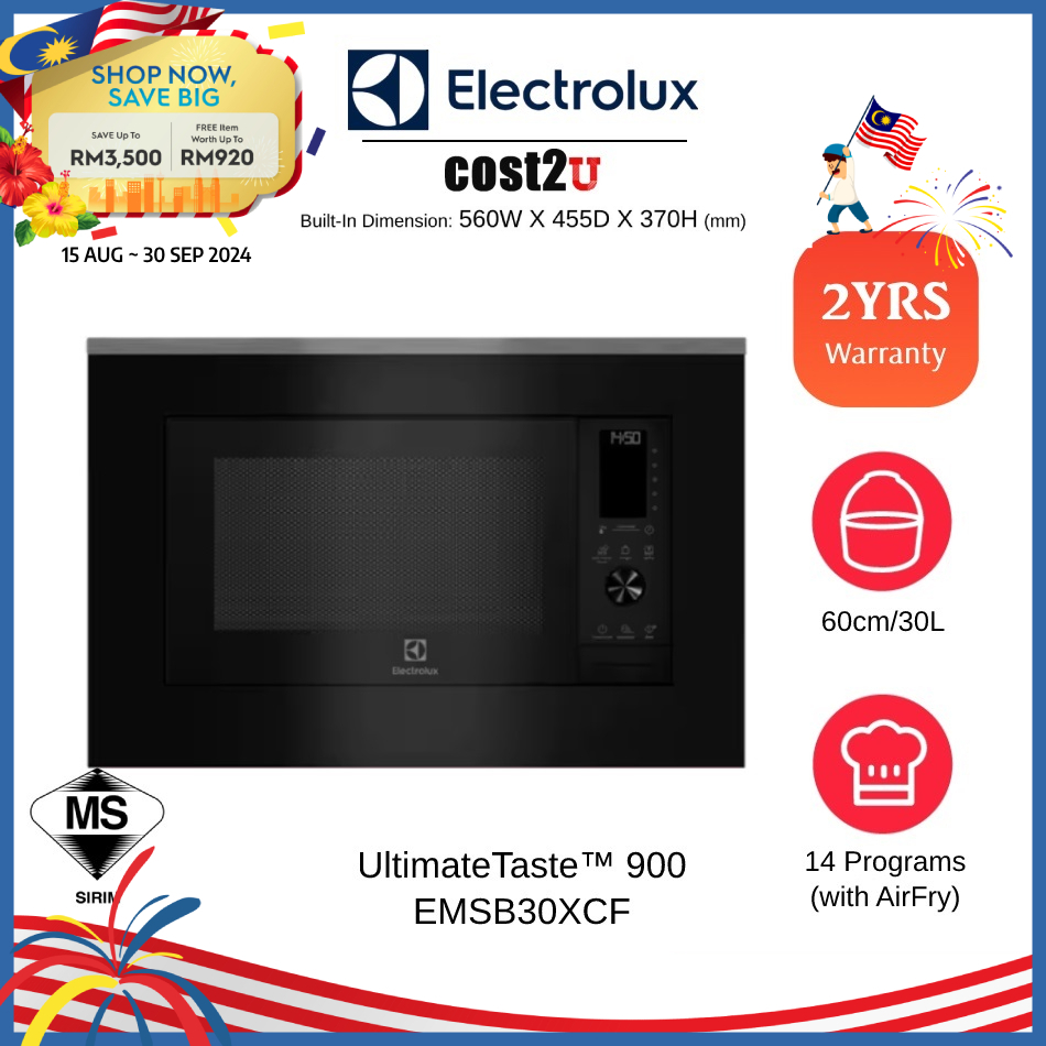 Electrolux 30L/60cm UltimateTaste™ 900 Built-In Convection Microwave ...
