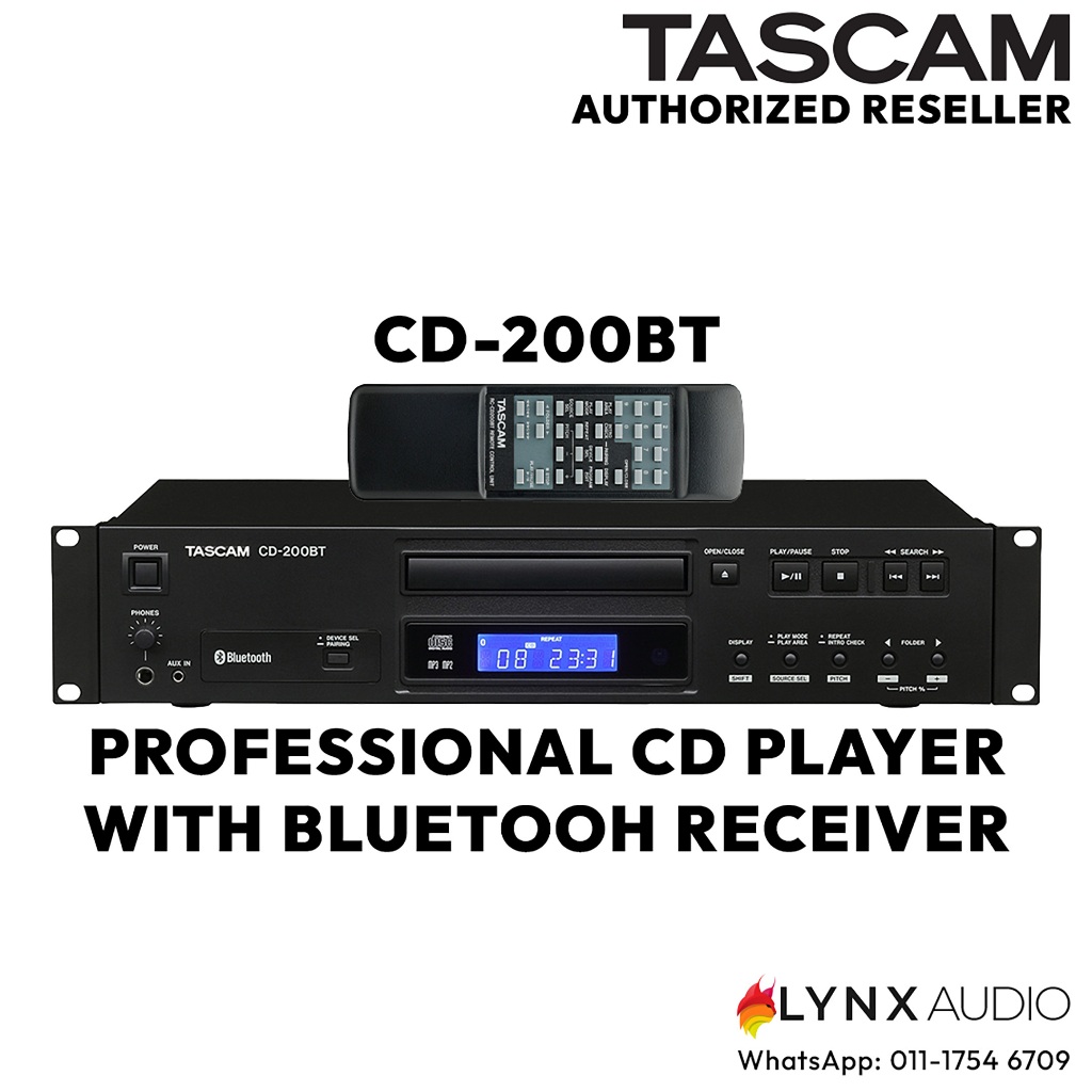 TASCAM CD-200BT Professional CD Player with Bluetooth® Receiver ...