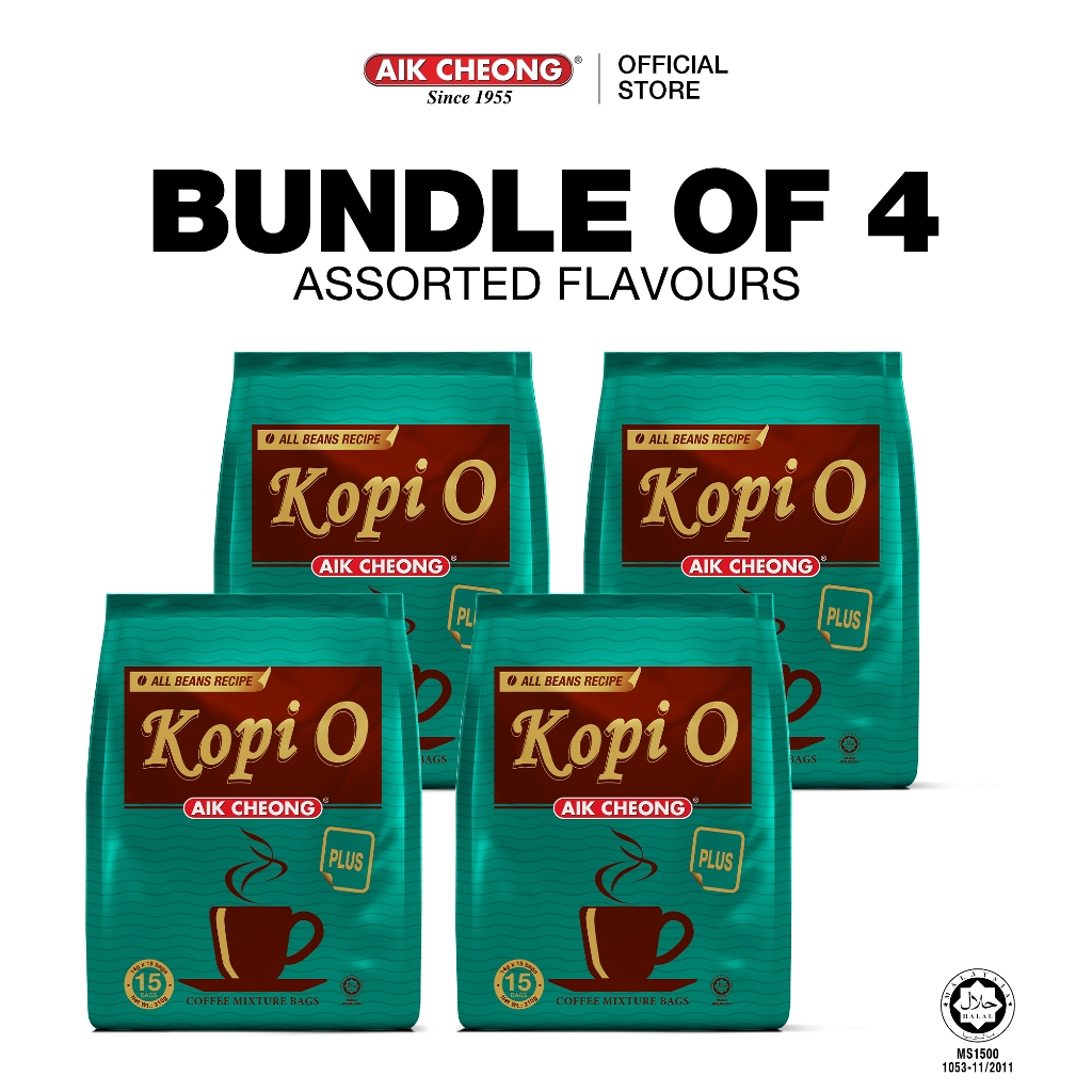 [BUNDLE OF 4] AIK CHEONG Kopi O series - Kopi O Plus (14g x 15s ...