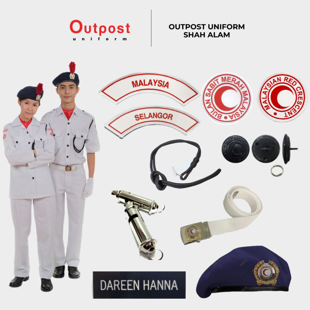 AKSESORI BULAN SABIT MERAH PBSM BSMM UNTUK PELAJAR SEKOLAH RENDAH DAN ...