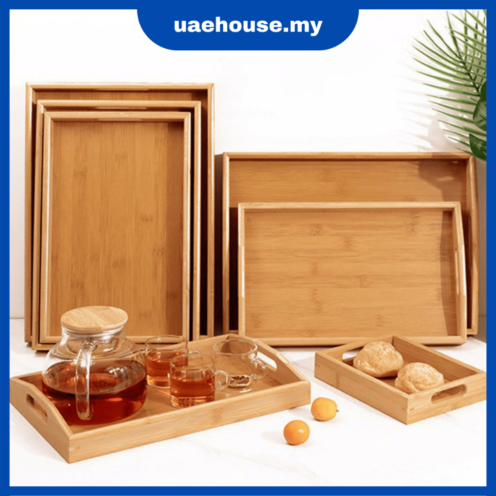 RAYA 2025 Dulang Kuih Raya Kayu Wooden Tray Rectangle Bamboo | Shopee ...