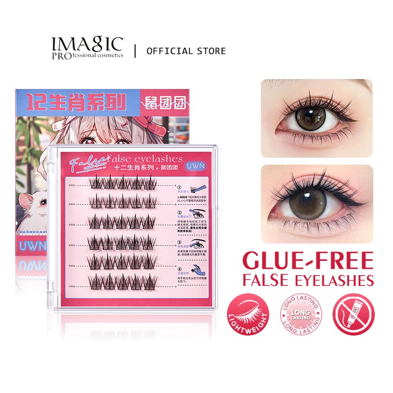 （No Glue Required）Natural Fake Eyelashes No Need Glue Fake Eyelashes ...
