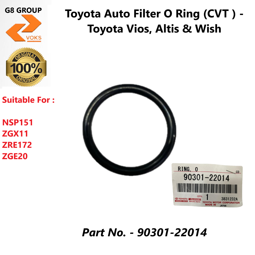Toyota Auto Filter O Ring (CVT )- Toyota Vios, Wish & Altis ( 90301 ...