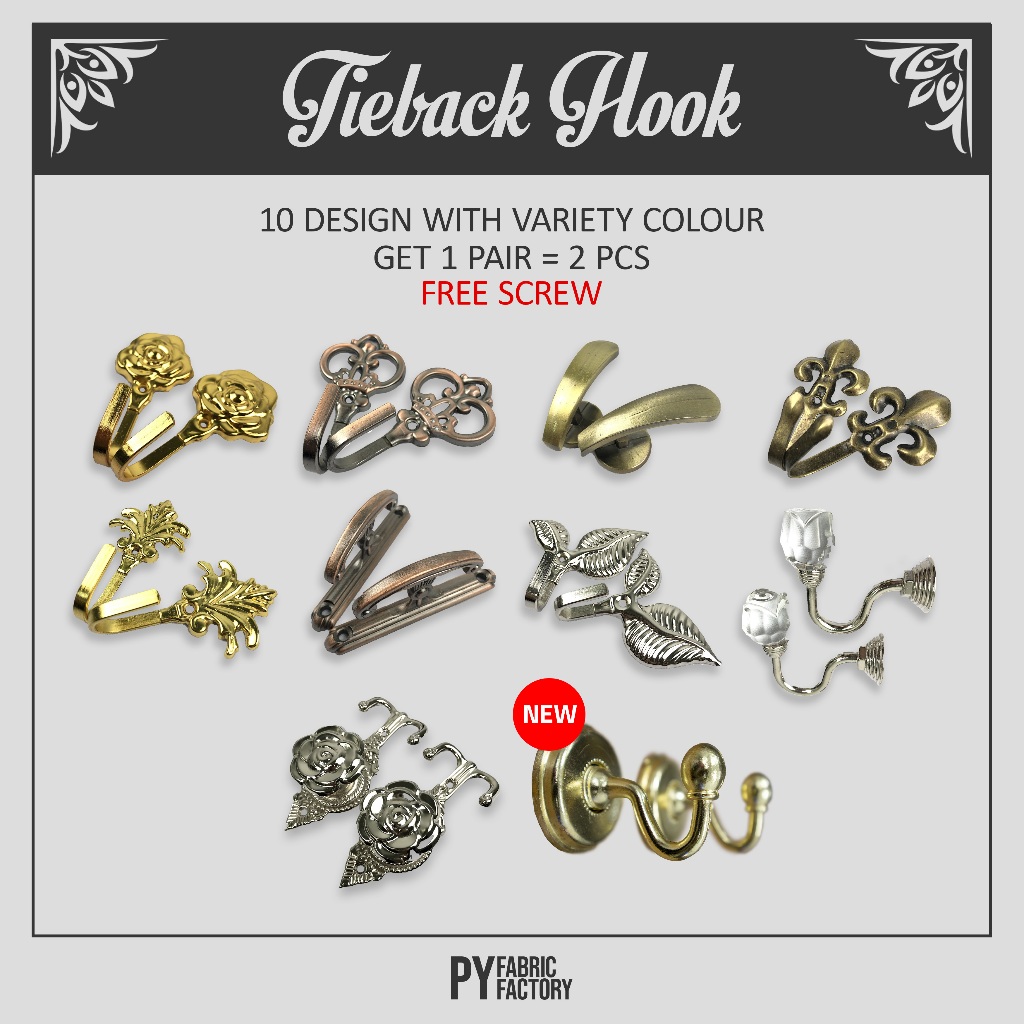 Tieback hook , curtain hook , langsir , hooks , penyangkut langsir ...
