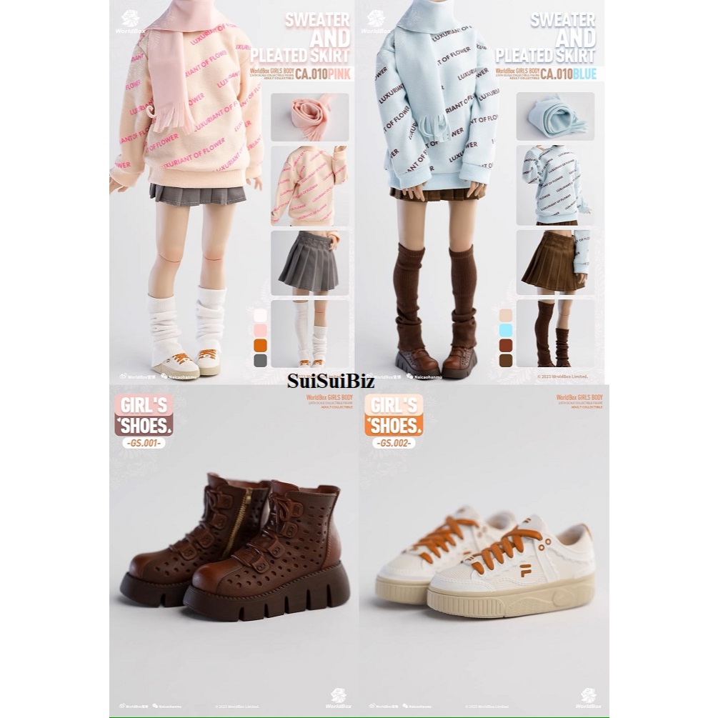 1/6 Scale Toys Worldbox CA010 - Sweater & Pleated Skirt ONLY | Shopee ...