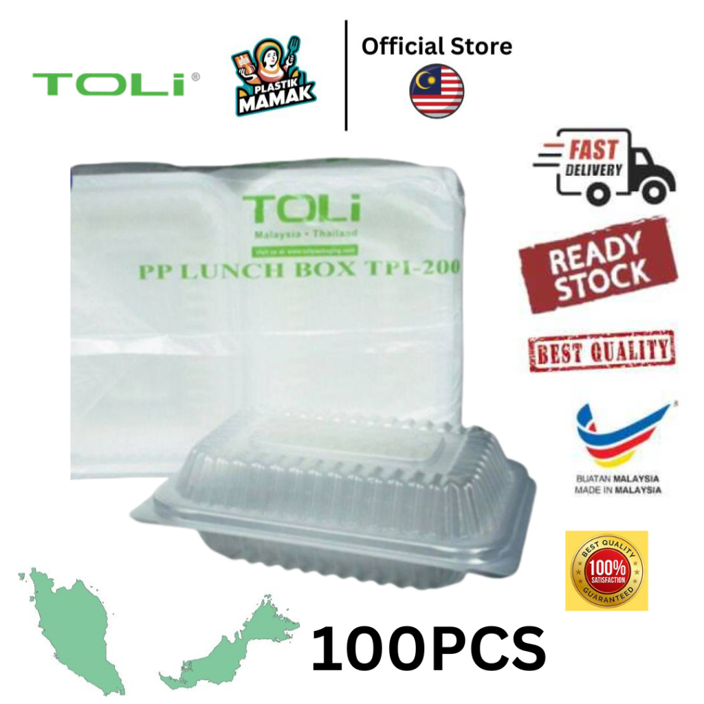 【Plastikmamak】PP Lunch Box Toli TPI-100/TPI-200 [100pcs±] Disposable ...