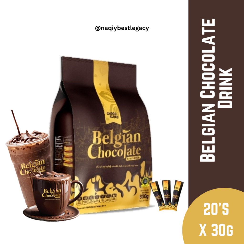 Choco Albab Belgian Chocolate Drink 30g x 20 sachet Minuman Coklat Hot ...