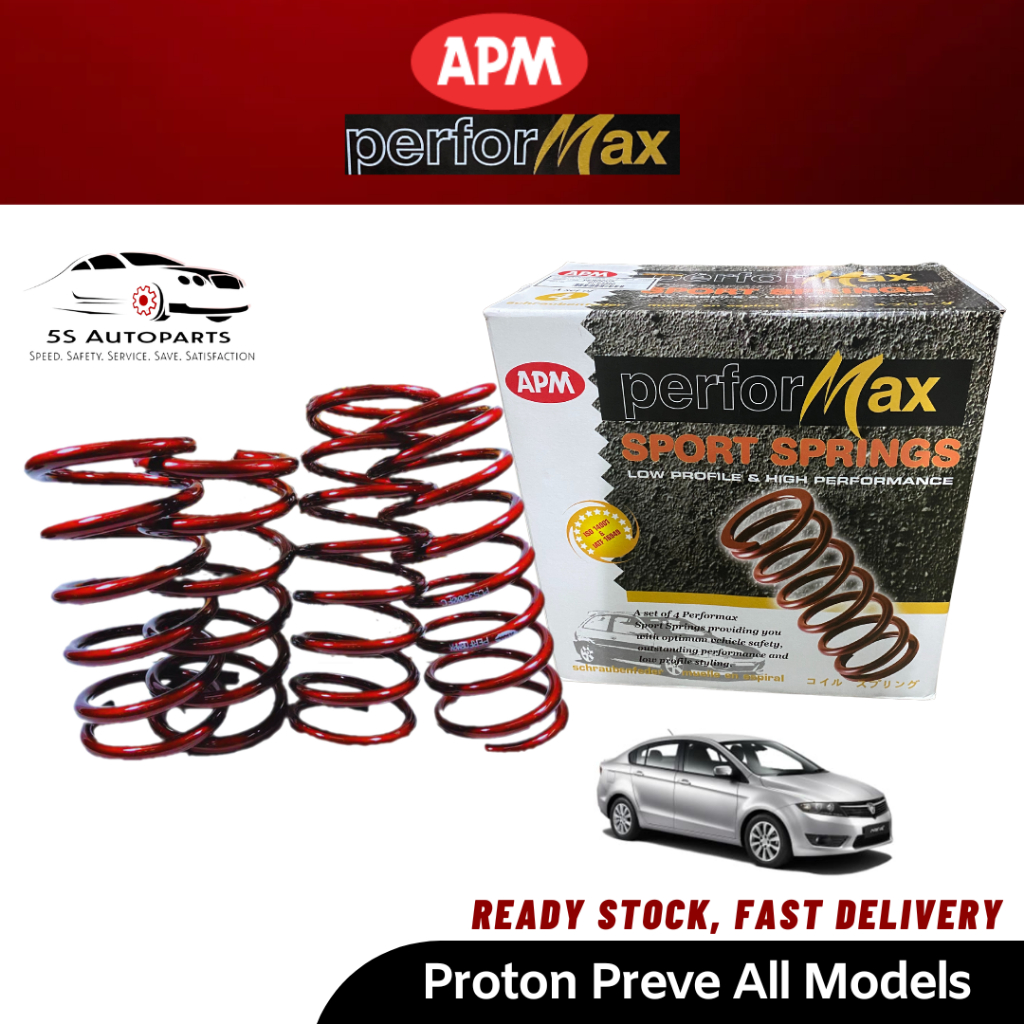 APM Performax Proton Preve 1.6 Heavy Duty Lowered Sport Spring Set ( 4 ...
