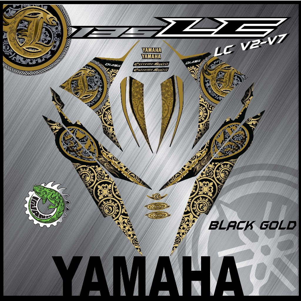 STRIPE MOTOR Yamaha LC135 V2-V7 BATIK (A-grade) CUSTOM STRIPE BODY ...