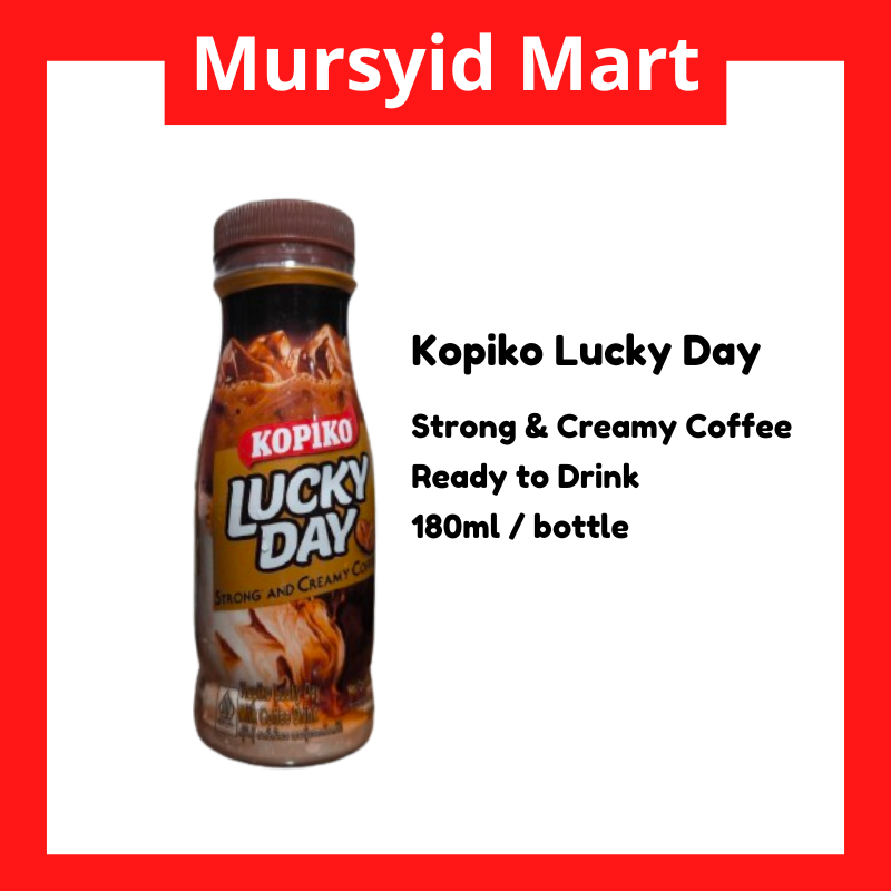 Ready to drink Kopiko Lucky Day Milk Coffee 180ml Kopi Susu Sedia untuk ...