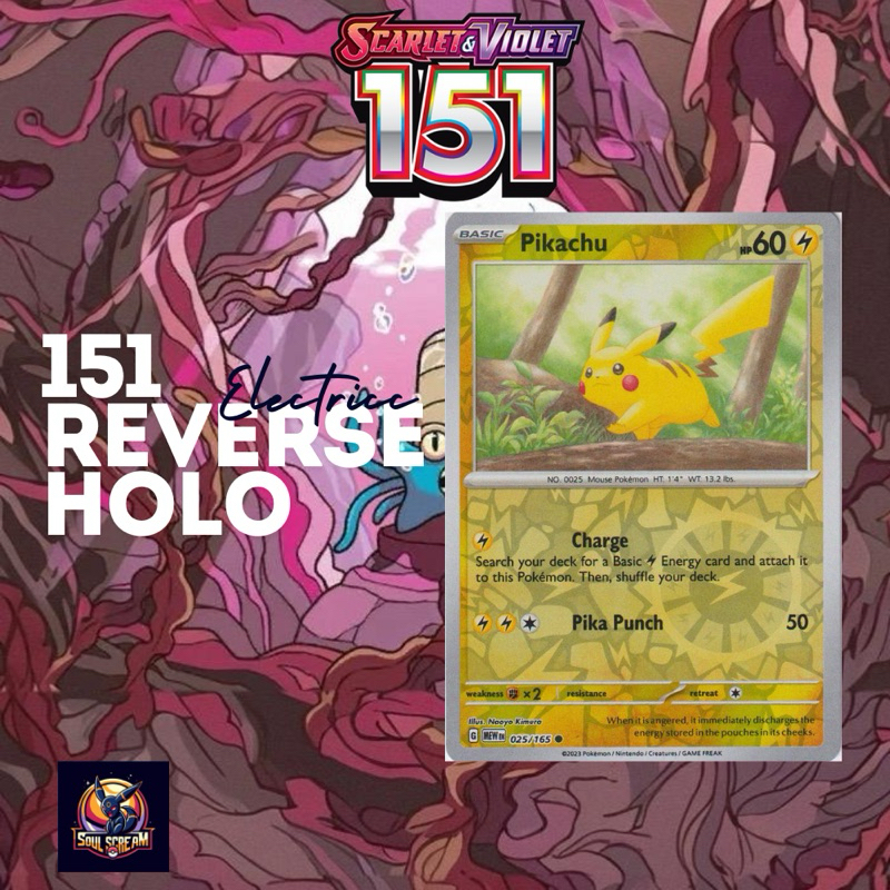 Pokemon TCG 151 Lightning Type Pikachu Raichu Electabuzz Jolteon ...