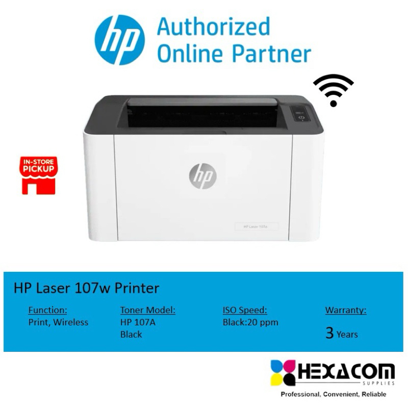 HP LASERJET 107A / 107w / 108A / 108W PRINTER ( PRINT ONLY ) | Shopee ...