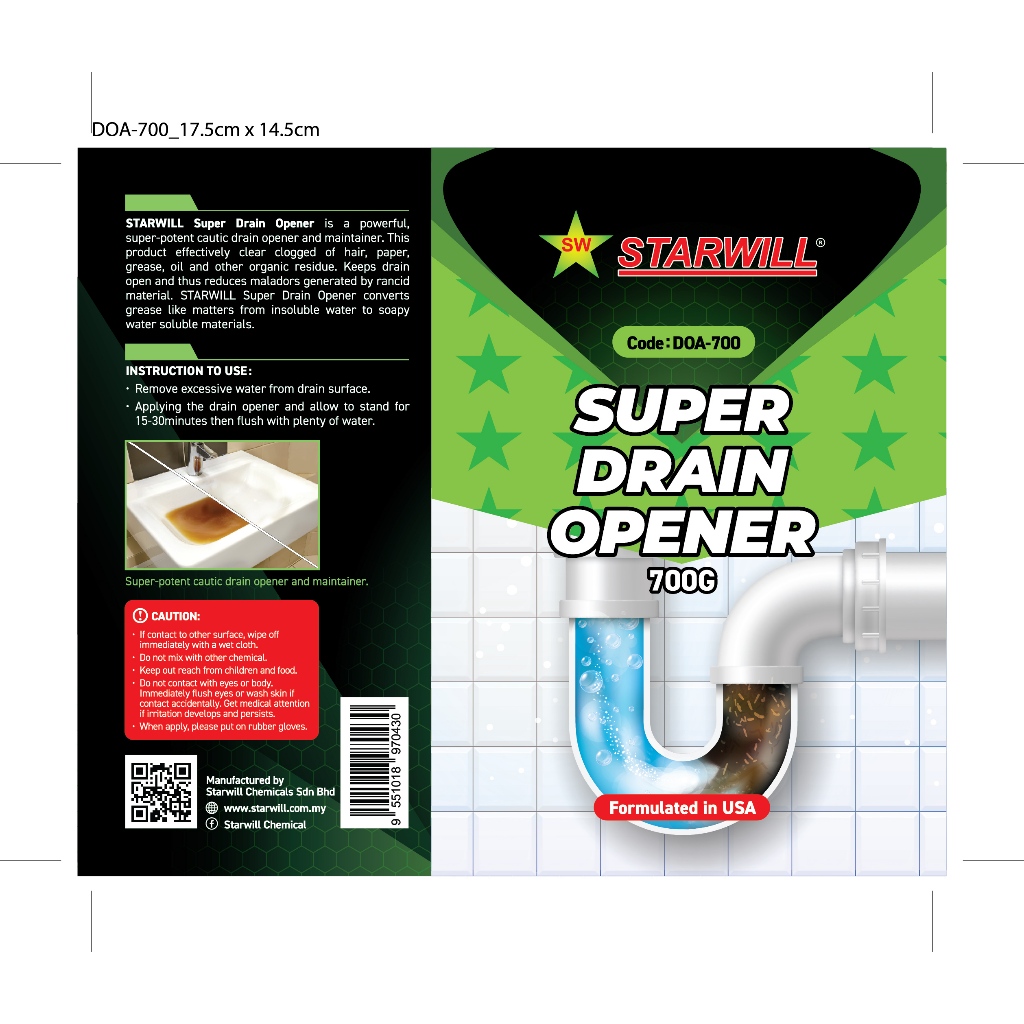 Starwill Heavy Duty Drain Opener (SW DOA) | Shopee Malaysia