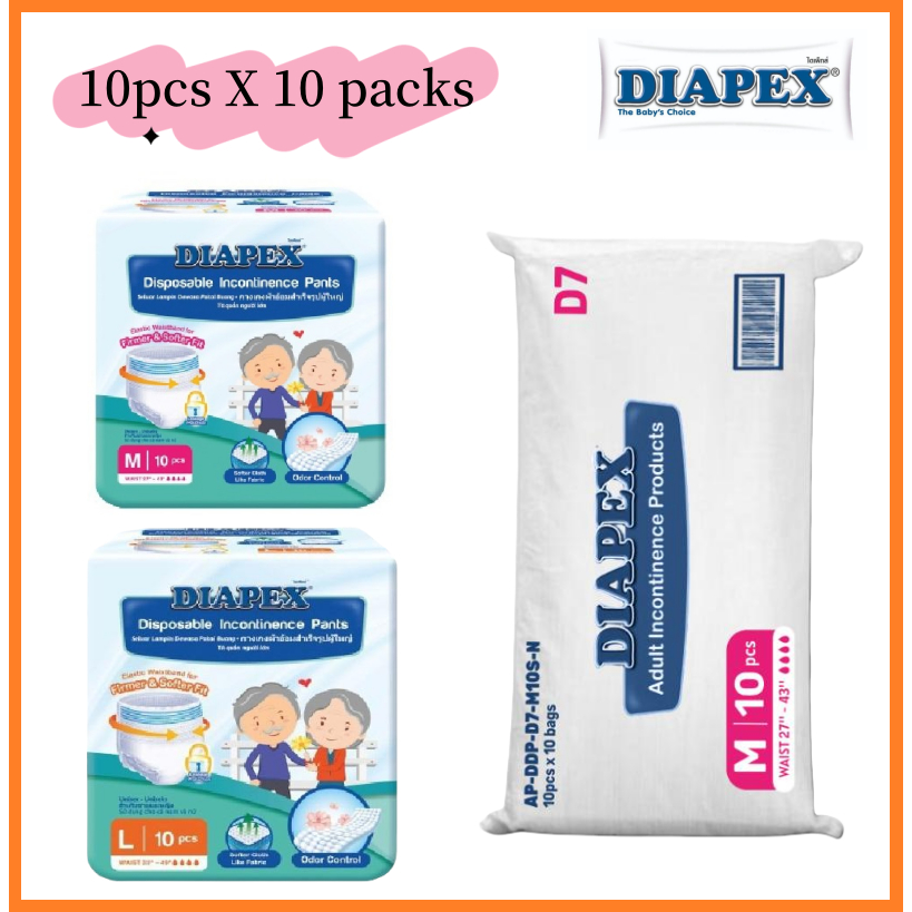 Diapex Adult Pants M / L Size (10pcs X 10 packs) | Shopee Malaysia