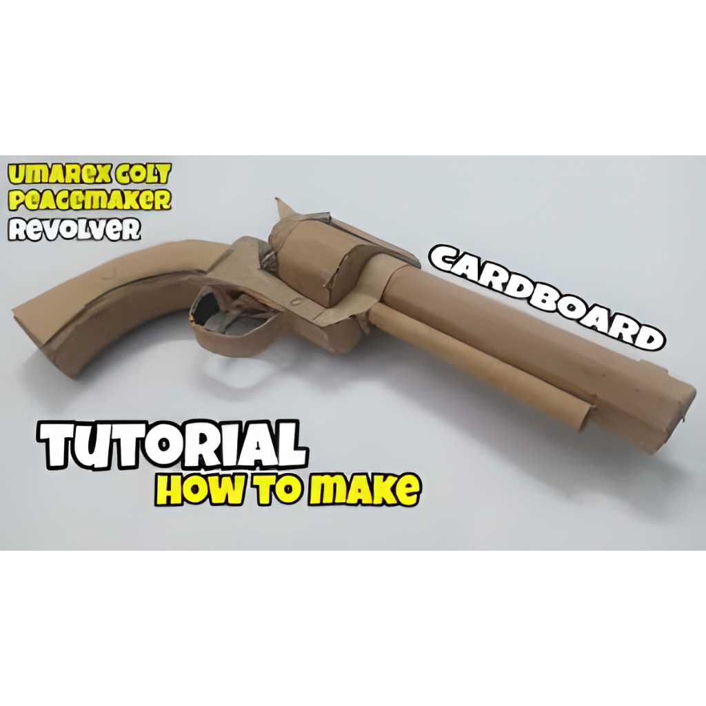 【DIY】《 Cardboard Gun ～ Revolver 》 Digital Version [ PDF ] with Video ...