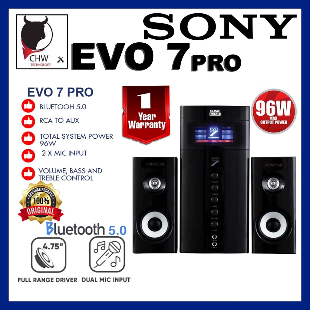 READY STOCK SONICGEAR EVO 7 Pro BTMI BLUETOOTH SPEAKER | Shopee Malaysia