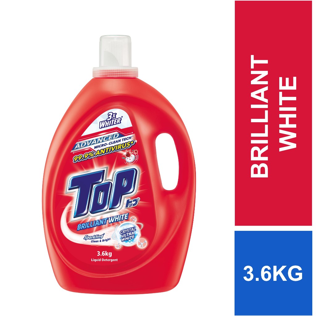 Top Liquid Detergent Brilliant White Red 3.6kg | Shopee Malaysia