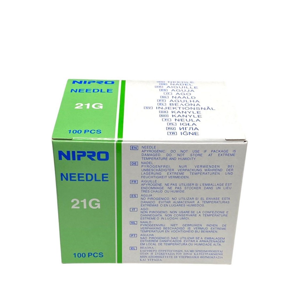 NIPRO NEEDLE 21G X 1.5in (38mm) 100pcs/box | Shopee Malaysia