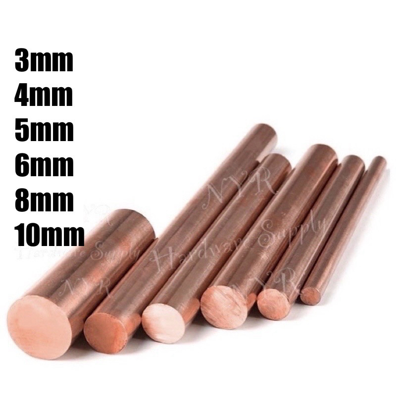 Copper Rod 3mm 4mm 5mm 6mm 8mm 10mm Copper Round Bar Solid / Copper ...